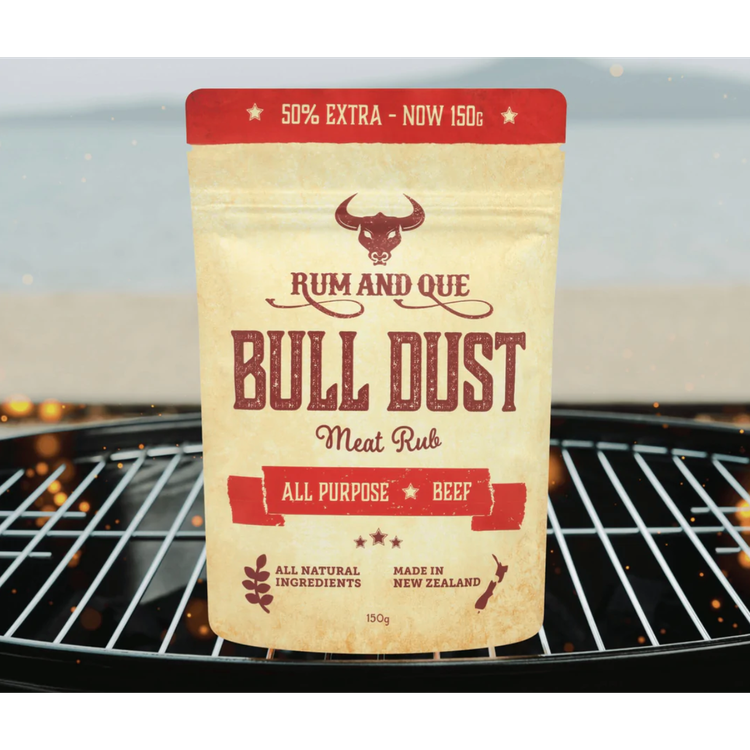 Rum & Que - Bull Dust (150gm Pouch) — Low 'N Slow BBQ Supplies